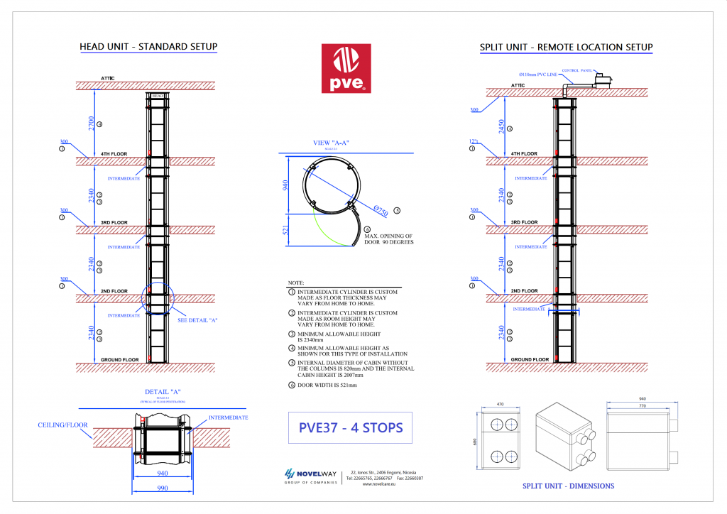 PVE37 – 4 στάσεις – NovelCare – Cyprus Stairlift and Disabled Access Solutions